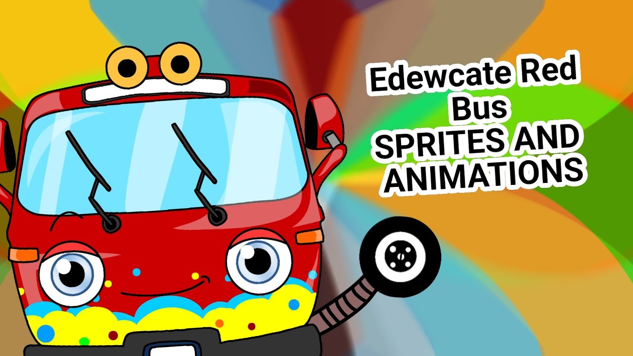Edewcate Red Bus Sprites And Animations (Riding On the Front/Wheels ...