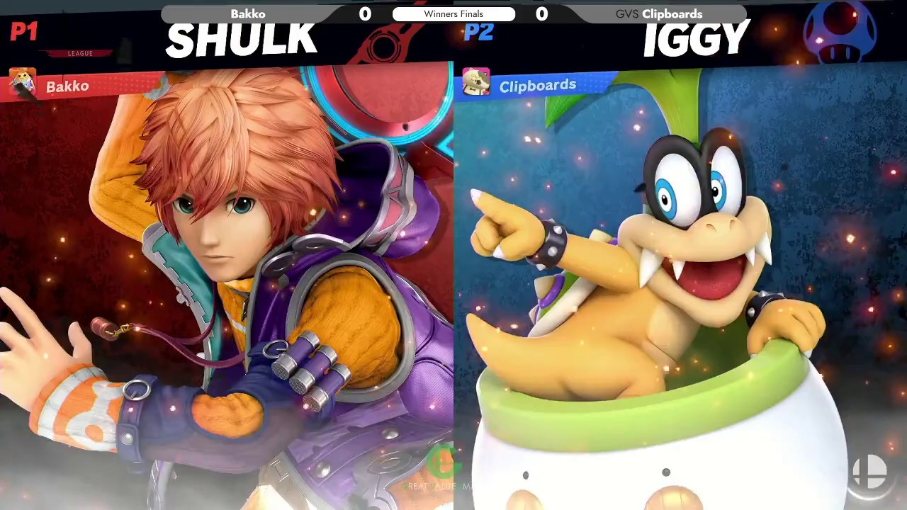 Super Smash Bros. Ultimate: Bakko (Shulk) V GVS | Clipboards (Bowser Jr ...