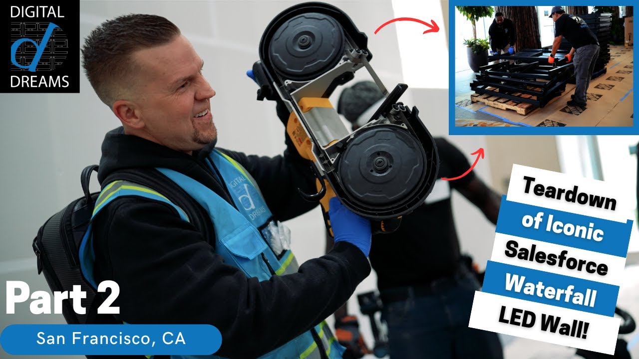 Teardown of Iconic Salesforce Waterfall Wall! (Part 2) | DIGITAL DREAMS ...