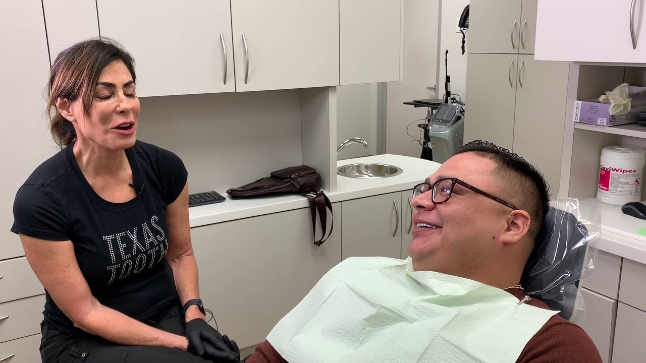 Houston Cosmetic Dentist...Short, stubby, yellow teeth?...Snap-on Smile ...