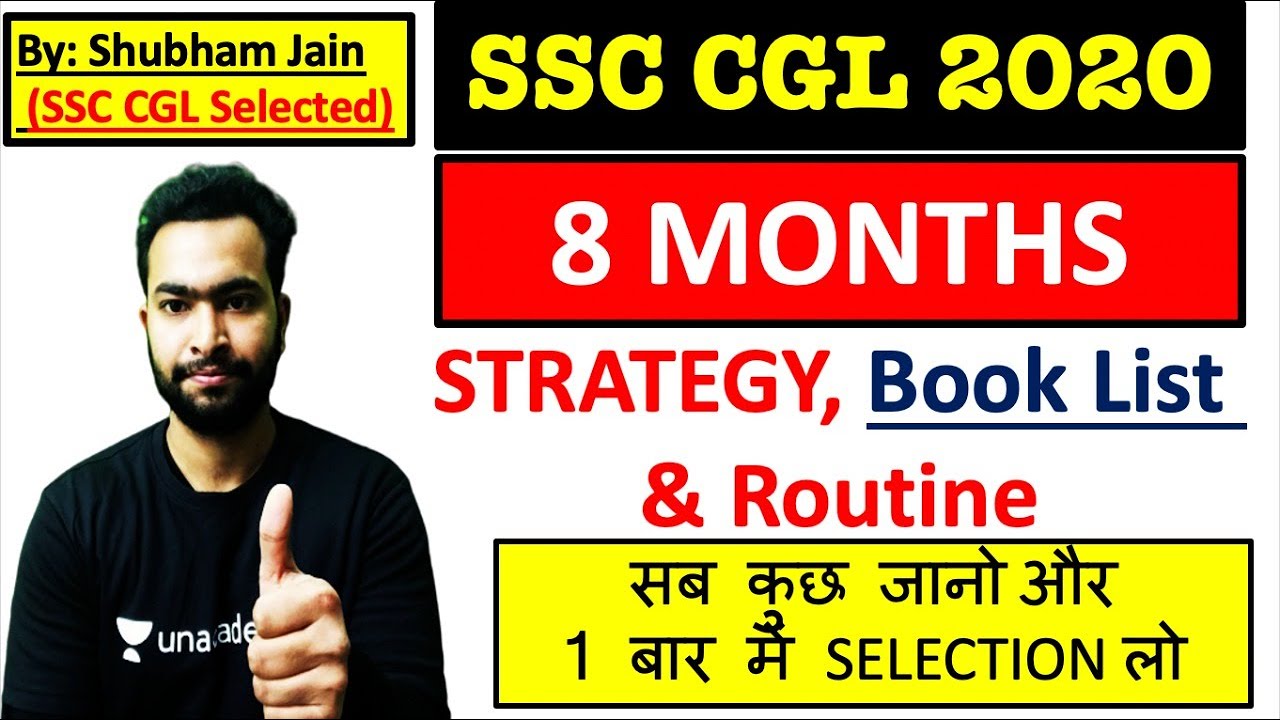 SSC CGL 2020 8 months Strategy, Routine and Complete book list ...