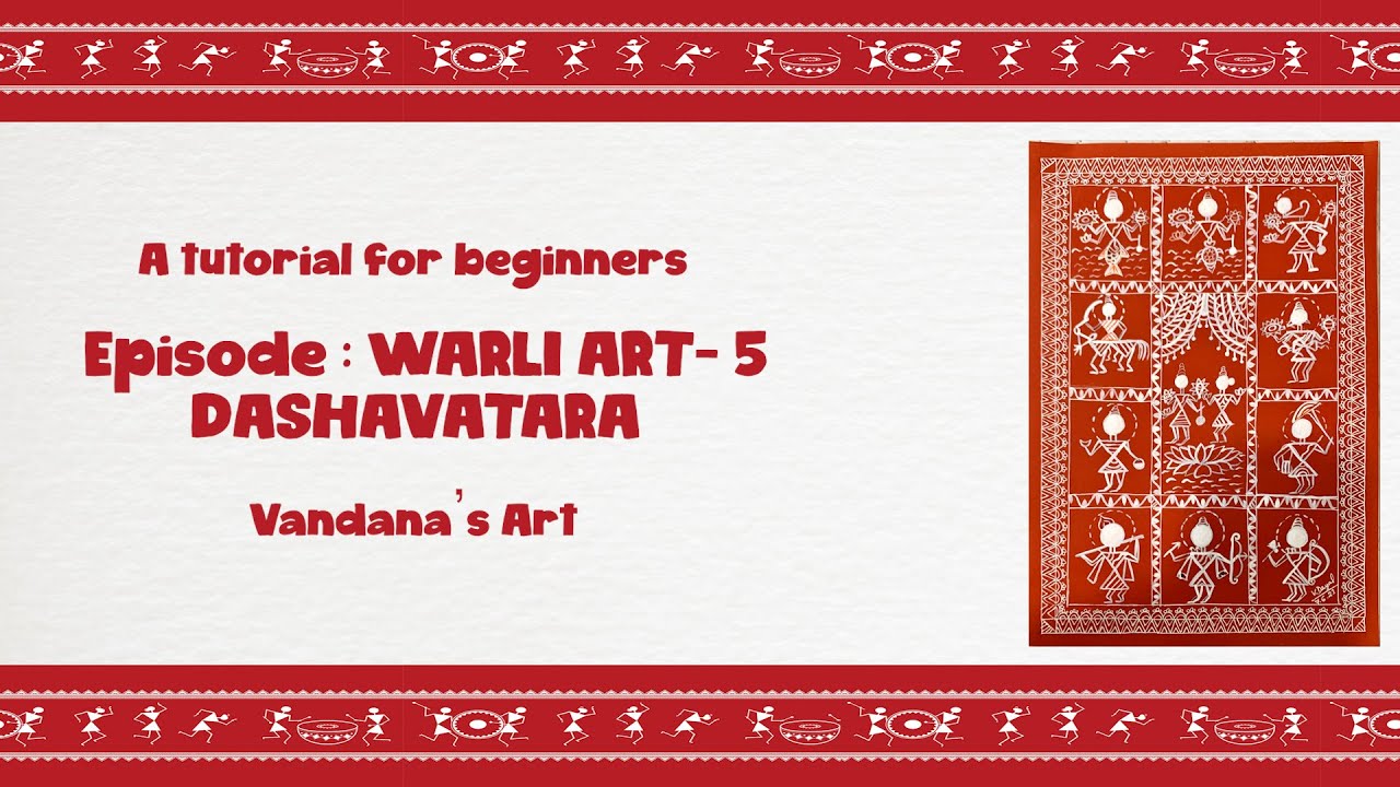 How to Draw and Paint Dashavatara in Warli Art Style - YouTube