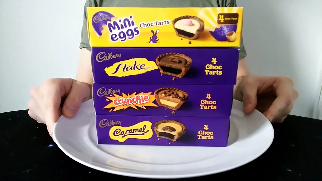 Cadbury's Flake, Caramel, Mini Egg & Crunchie Tart Reviews - YouTube