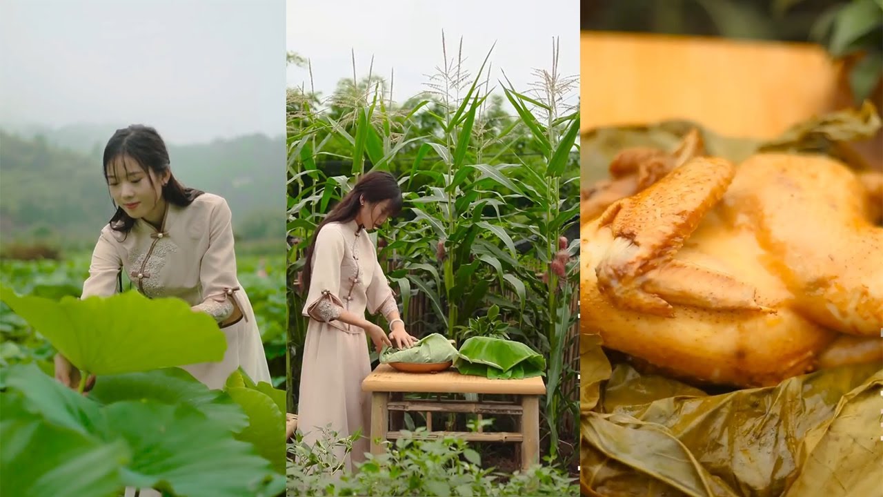 Steamed Chicken with Lotus Leaf-Have you learned it？ - YouTube