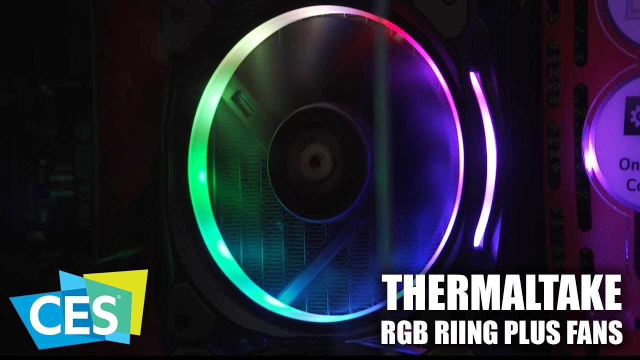 CES 2017: Thermaltake Riing Plus TT Premium RGB Fans - YouTube