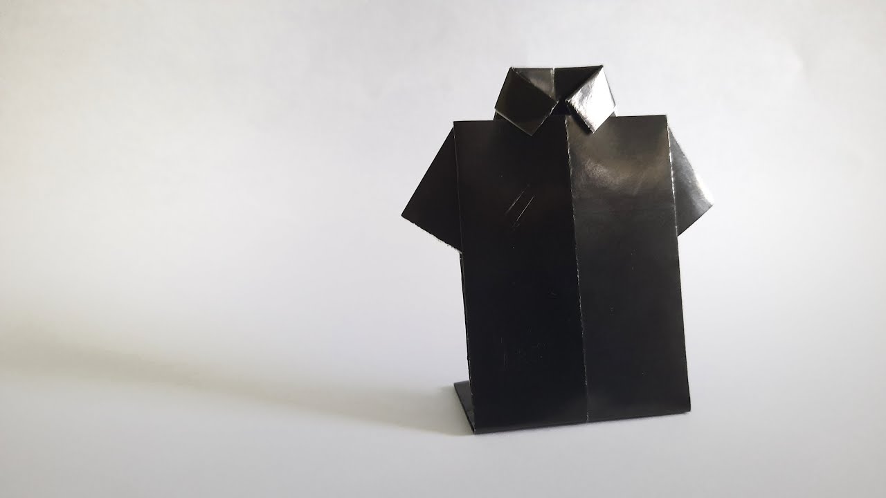 HOW TO MAKE ORIGAMI SHIRT STEP BY STEP - ORIGAMI SHIRT THAT CAN STAND ...