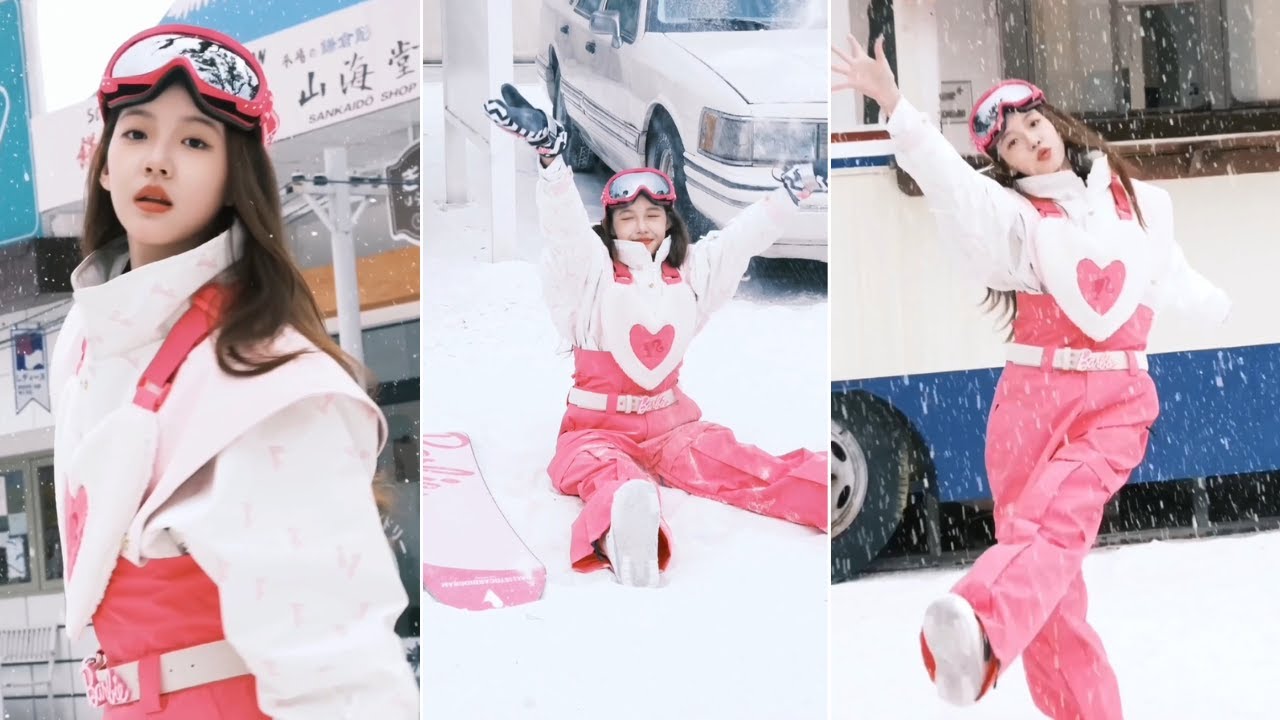Lin Yushan Playing With Snow | #LinYushan #ZhangYicheng #Douyin #抖音 ...