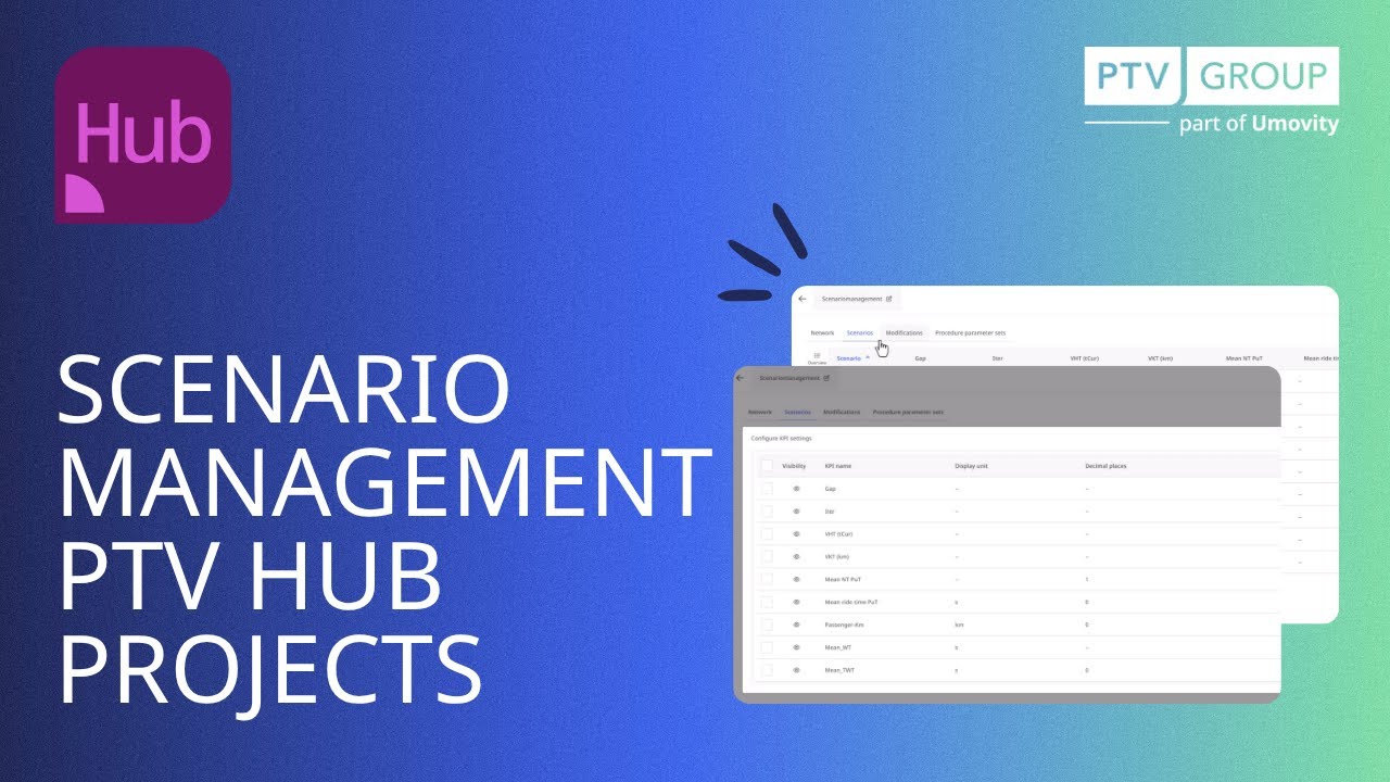 Scenario Management | PTV Hub | Cloud Modes with Scenarios - YouTube