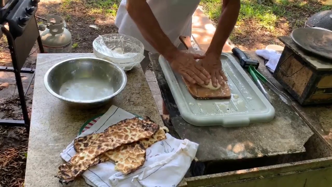 Sangak Iranian sourdough flatbread - YouTube