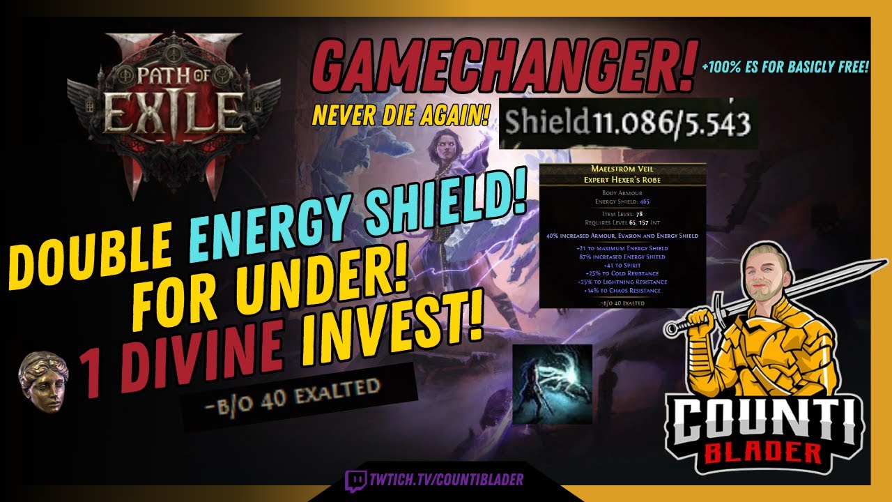 PoE2 GAMECHANGER! DOUBLE ENERGY SHIELD FOR FREE! NEVER DIE AGAIN! - YouTube