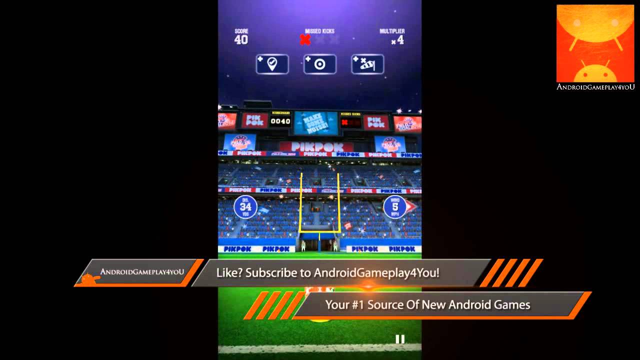 Flick Kick Field Goal 2014 Android HD GamePlay [Game For Kids] - YouTube