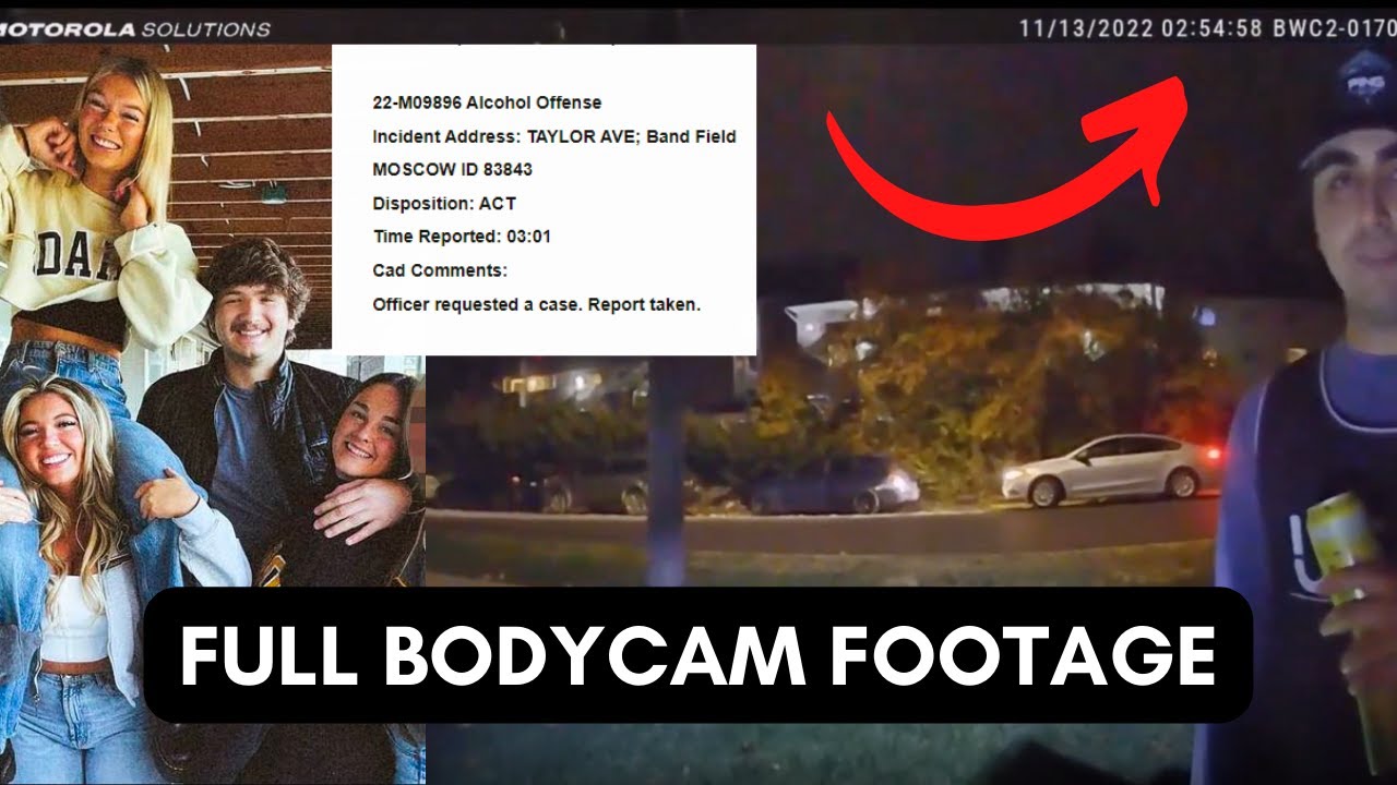 RAW: Moscow, ID Full Body Cam Footage Feet Away from Idaho College ...