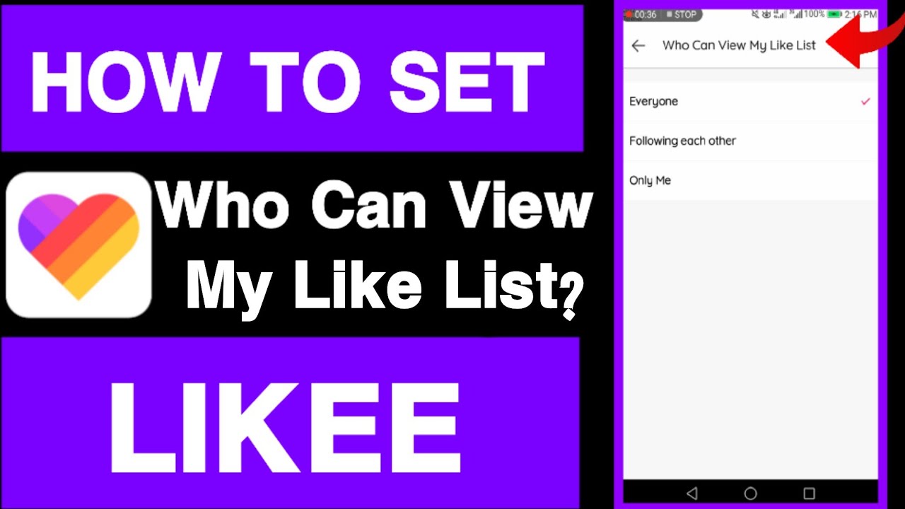 How to set who can view my like list on likee?||Likee app tutorials ...