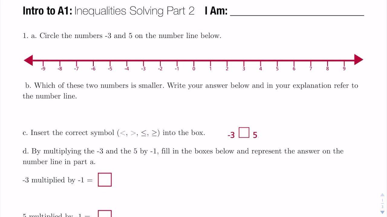 Solving Inequalities Part 2 (multiplying and dividing by negatives ...
