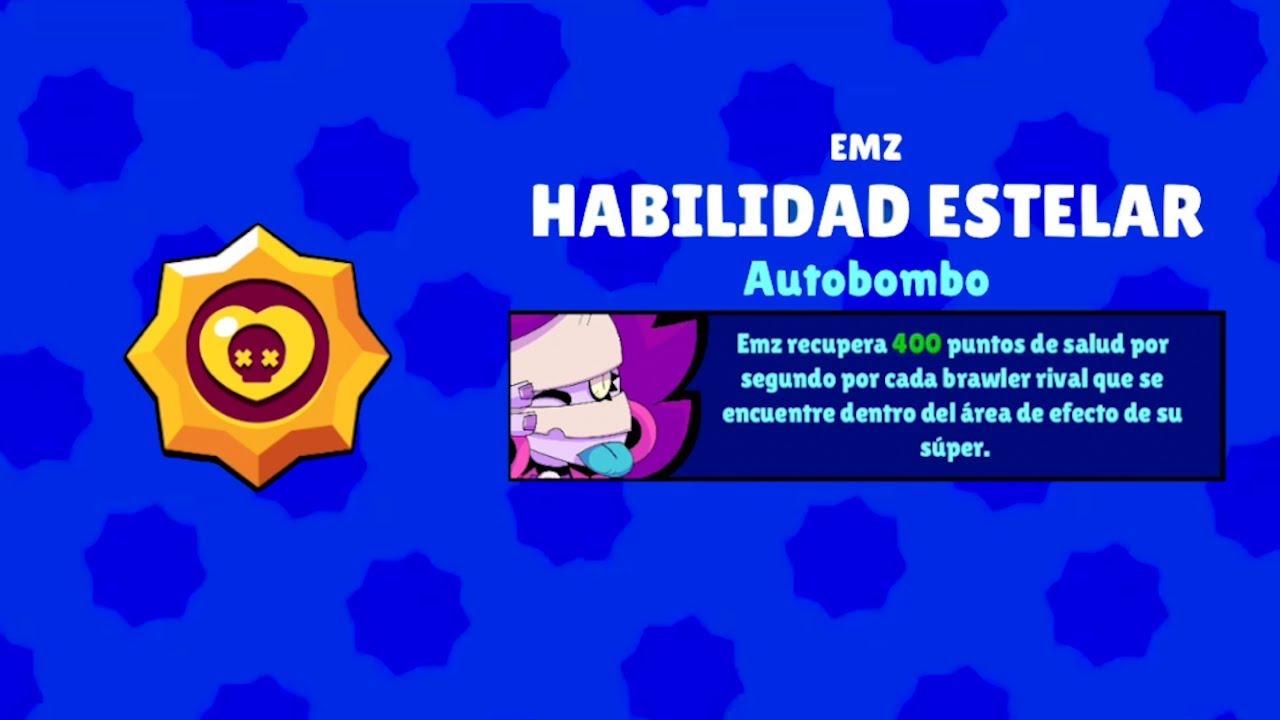 ⭐️BRAWL STARS⭐️ EMZ Habilidad Estelar Autobombo - YouTube