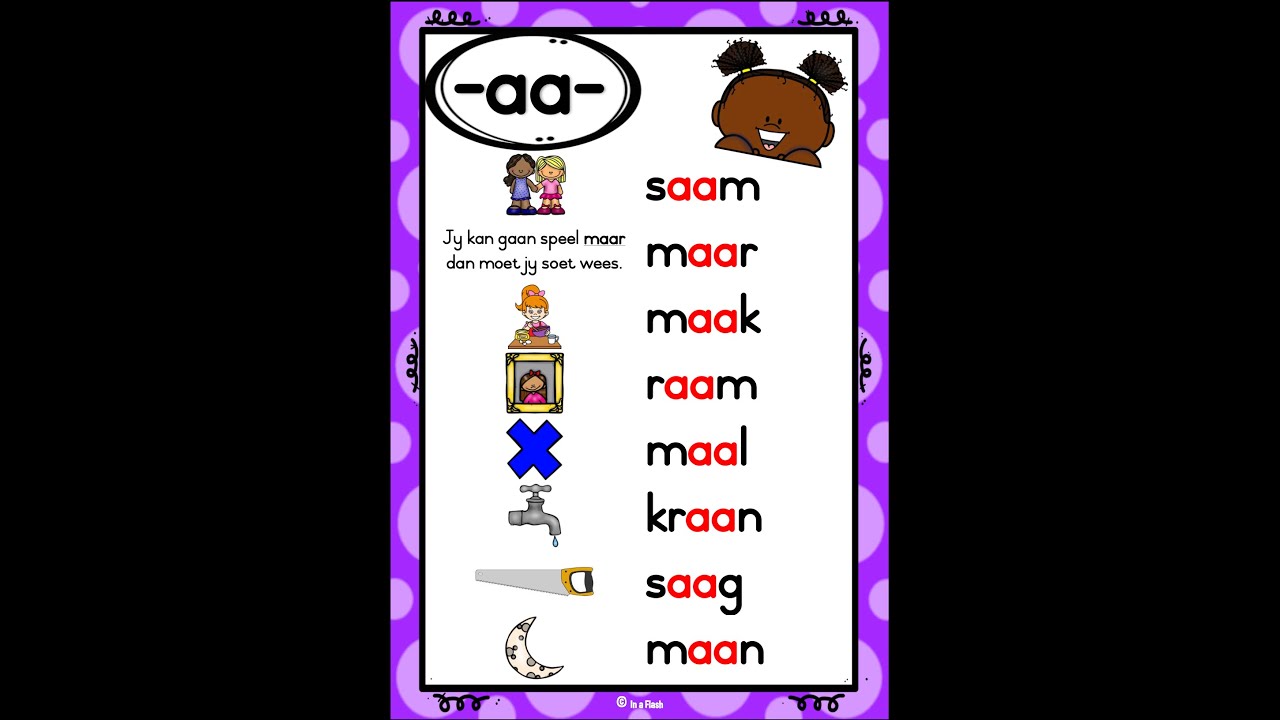 Afrikaans Grade 2 Ep 15 -aa- klanke / phonics - YouTube