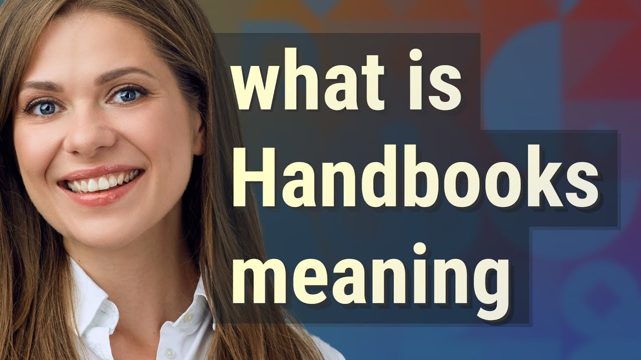 Handbooks | meaning of Handbooks - YouTube