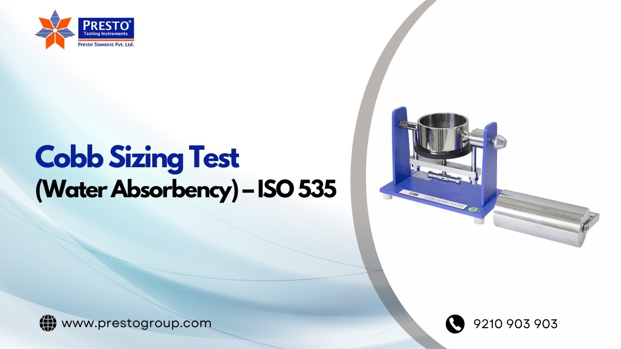 Cobb Sizing Test as per ISO 535 | Paper Water Absorption Test Explained ...