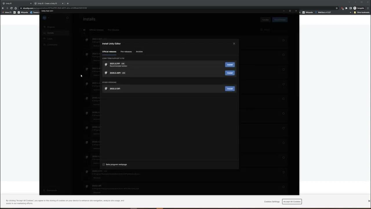 Installing Unity - YouTube