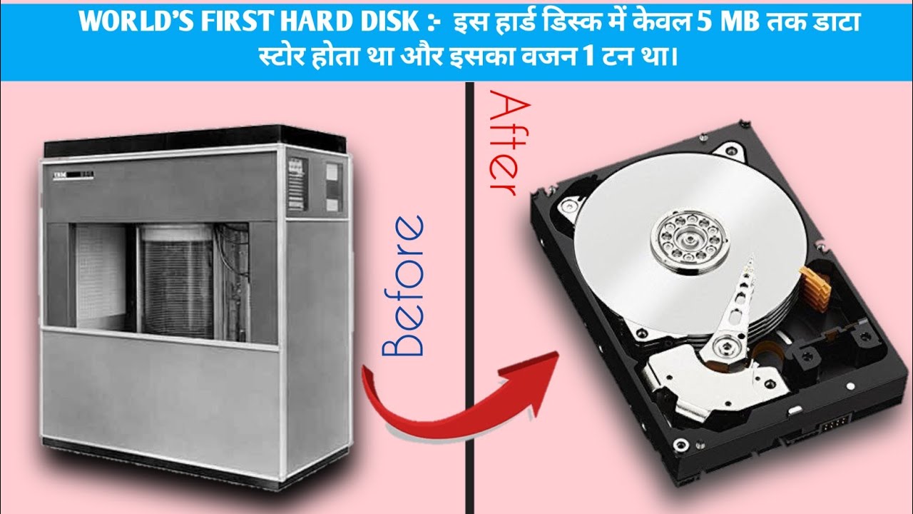 WORLD'S FIRST HARD DISK 💿 | 5Mb Data होता था Store | Top15 Technology ...