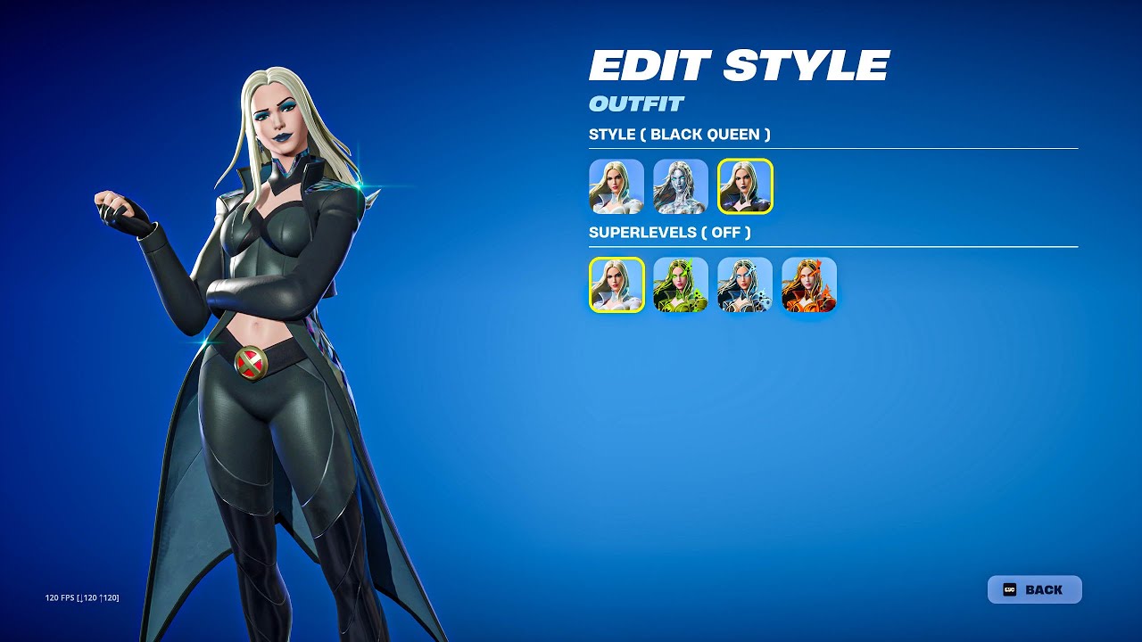 Black Queen Emma Frost Skin - Fortnite Gameplay C5S4 Battle Pass! - YouTube