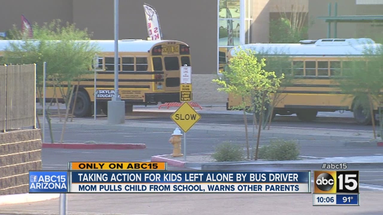 Kids left alone by bus driver - YouTube