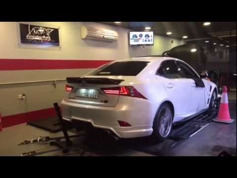 LEXUS 3IS SHOOTING FIRE ON DYNO - YouTube