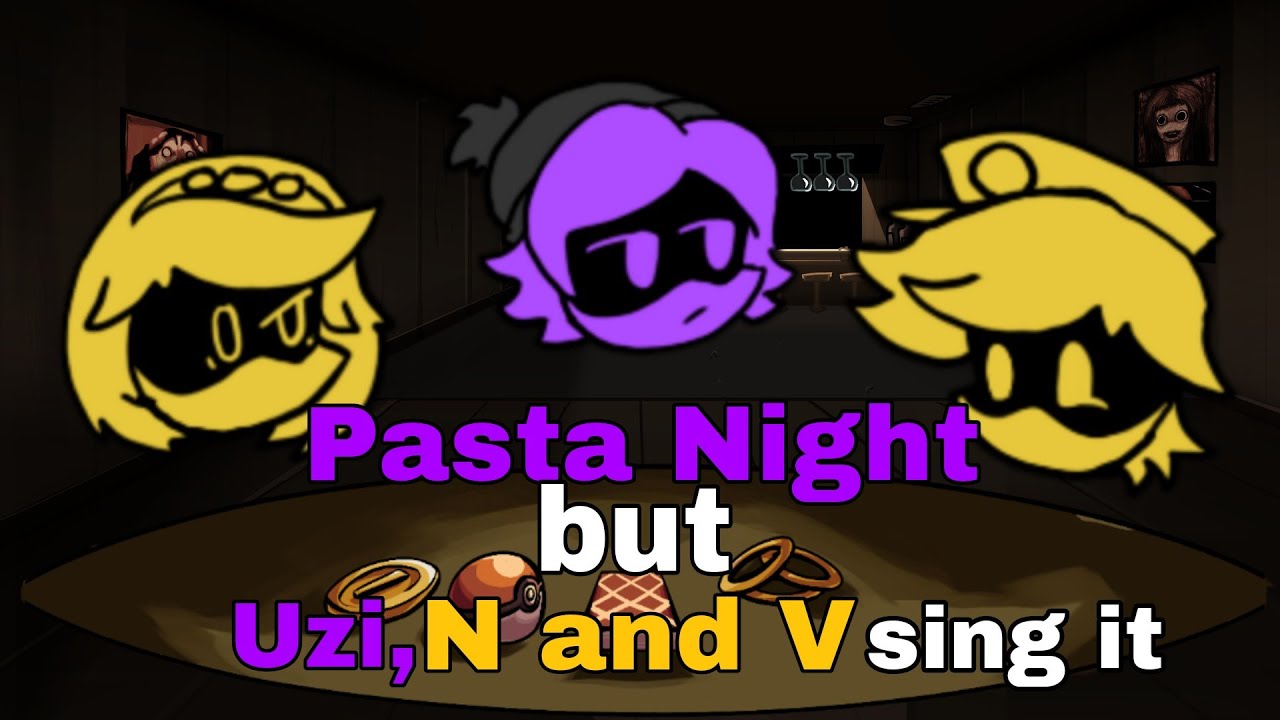 FNF Murder Drones ||Pasta Night|| but Uzi,N and V sing It. - YouTube
