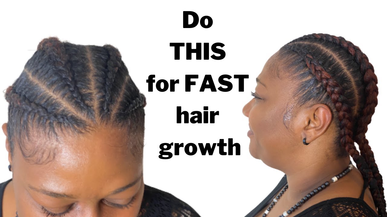 REGIMEN TO GROW HEALTHY NATURAL HAIR WITH CORNROWS - YouTube