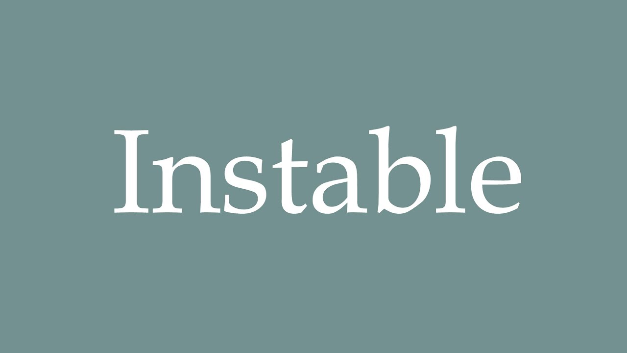How to Pronounce ''Instable'' (Unstable) Correctly in French - YouTube