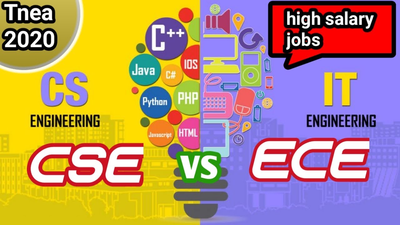 TNEA 2020|CSE vs IT vs ECE|Engineering courses scope with high salary ...