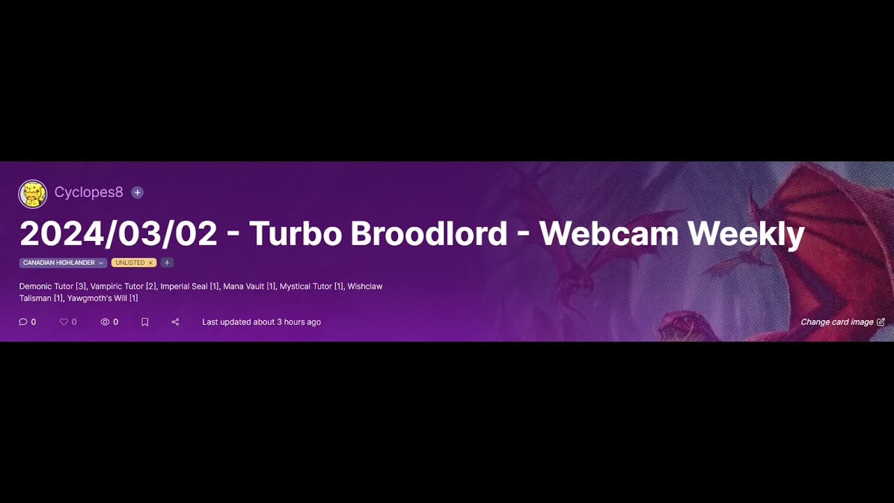 2024-03-02 Webcam Weekly - Turbo Broodlord - YouTube