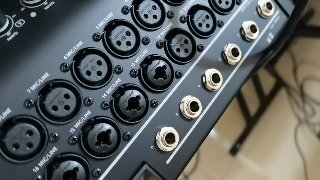 test mixer Mackie DL 1608 digital - YouTube
