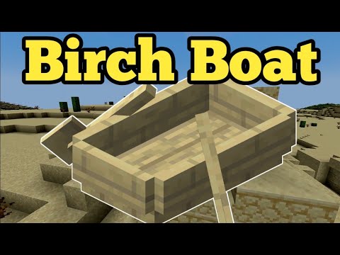 How to Craft a Birch Boat in Minecraft - YouTube
