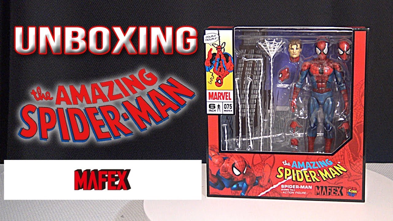 Unboxing Mafex Spiderman No.075 Comic Book Version Action Figure Review ...