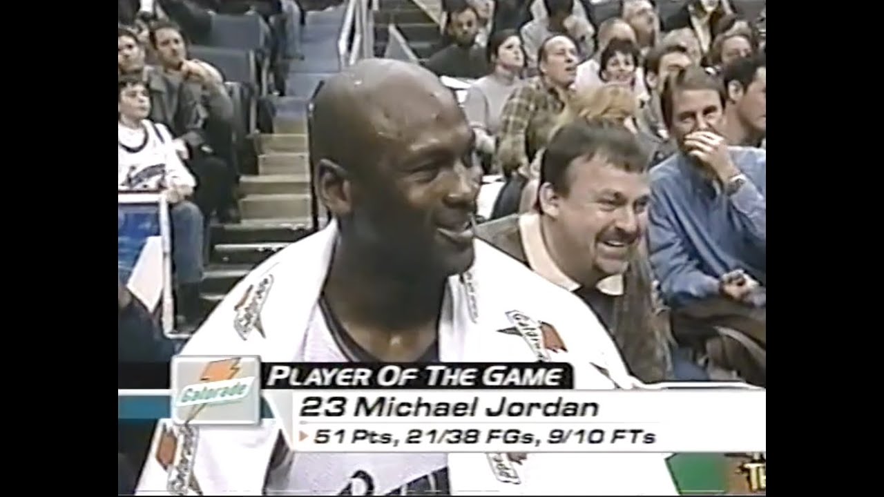 Michael Jordan Scores 51 Points in 2001 - December 29, 2001 - Wizards ...