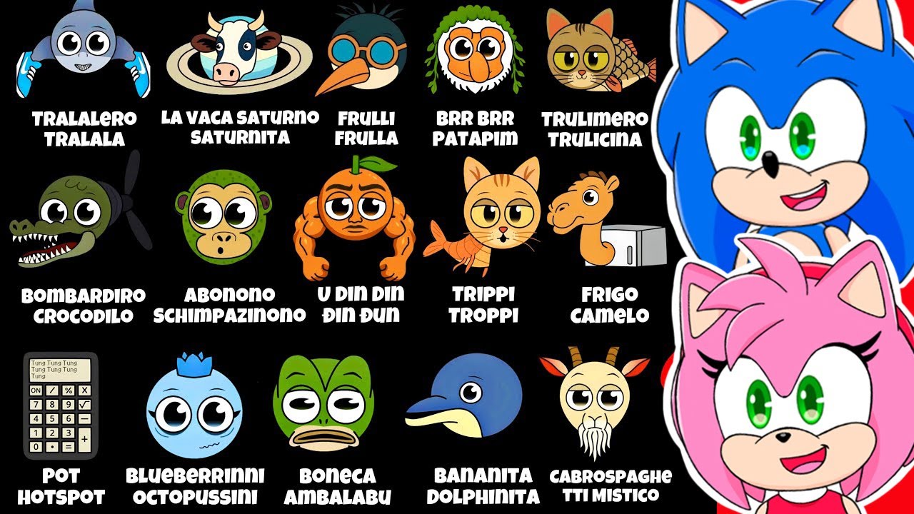 Sonic and Amy watch EVERY ITALIAN BRAINROT Characters From Incredibox ...