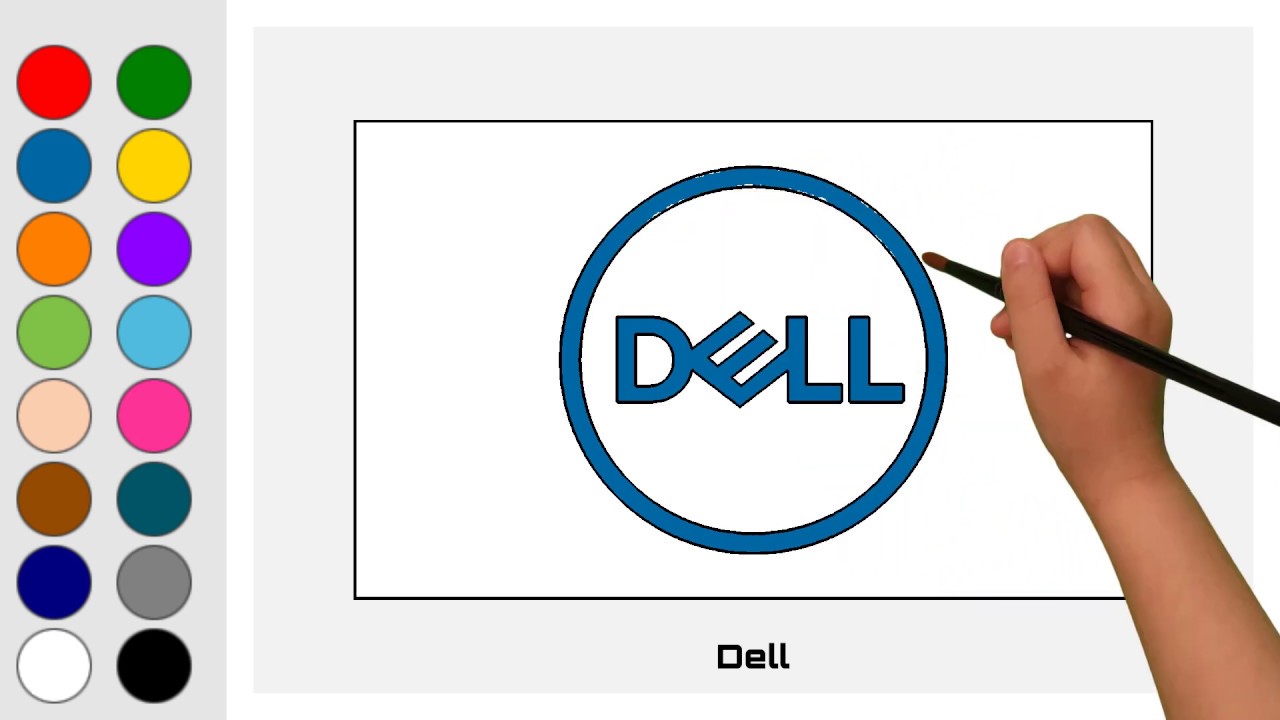 Coloring Dell Logo - YouTube