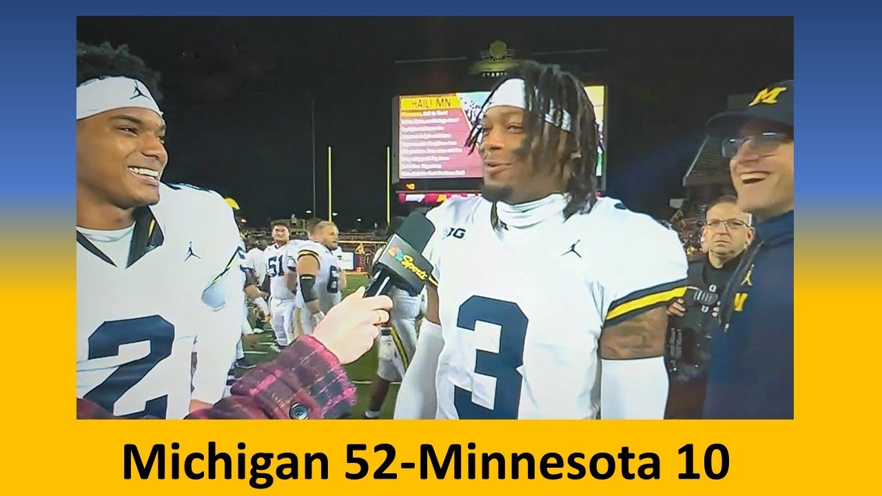 Michigan 52-Minnesota 10: Postgame Reactions And Thoughts - YouTube