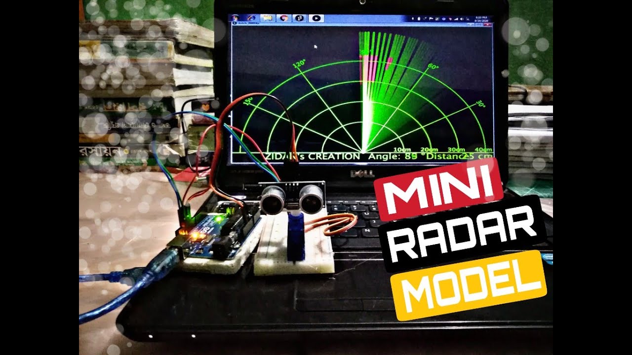 How to make a radar using arduino,ultrasonic senso and servo motor full ...