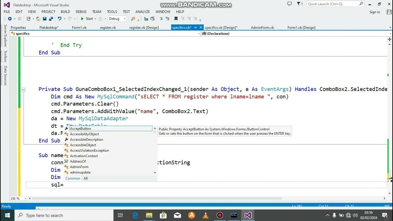 How to filter data from database and appears in Combobox/Drop down in Vb.net by Herbert solver ...