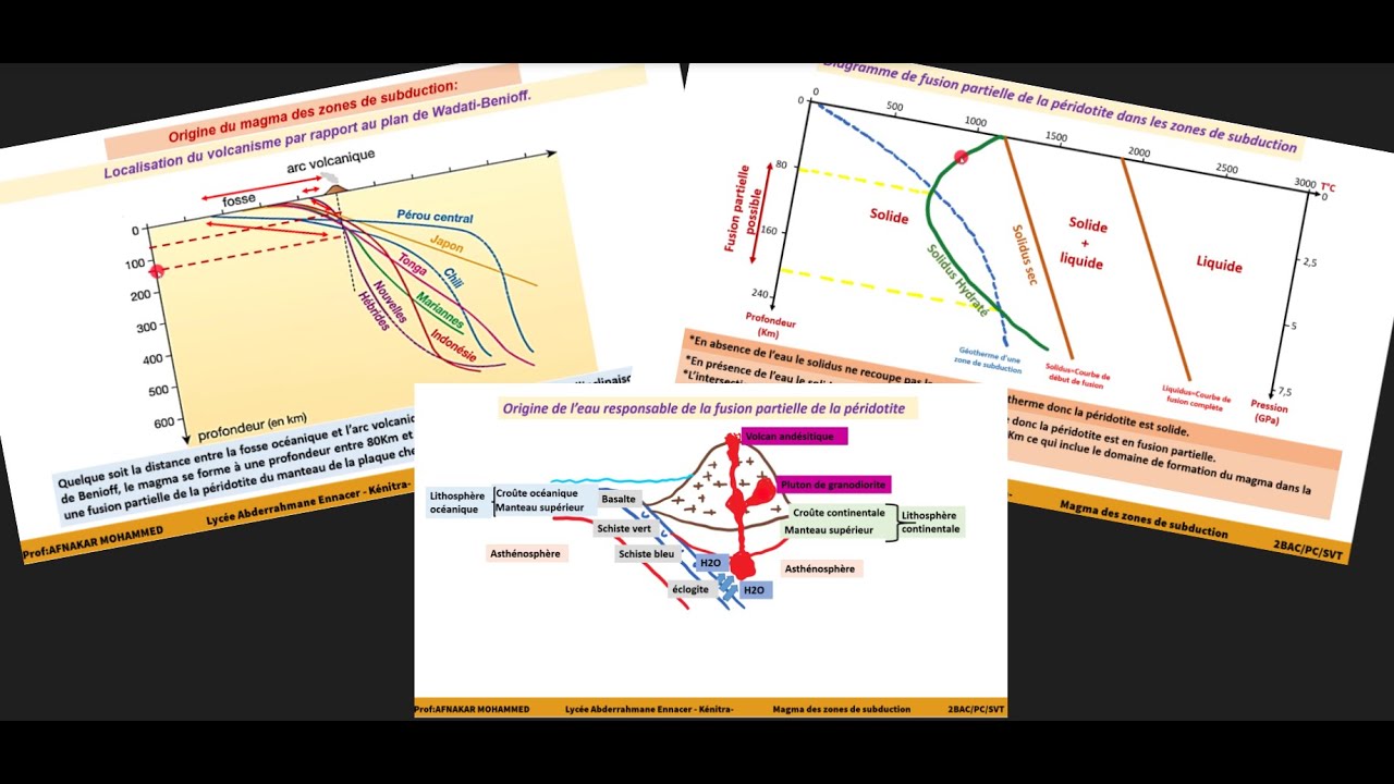 Origine du magma des zones de subduction: Fusion partielle de la ...