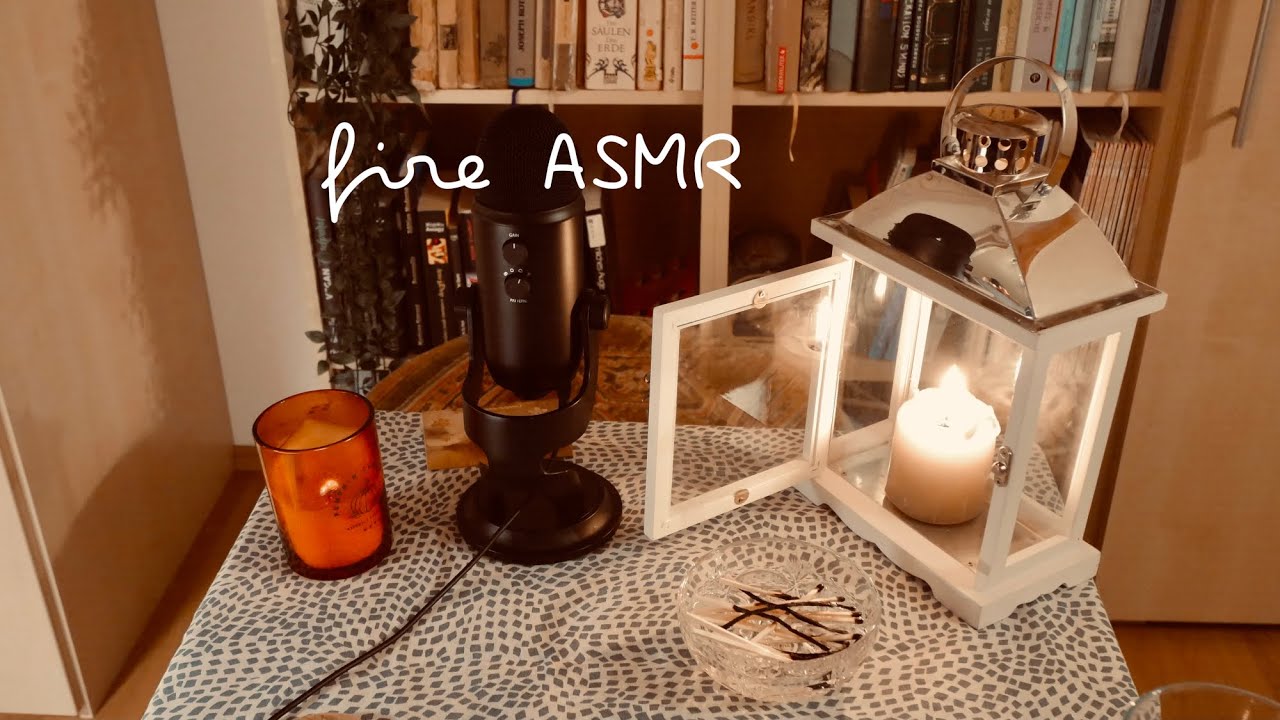 ASMR sounds of fire - lighting & putting out matches | LunASMR 🌙 - YouTube