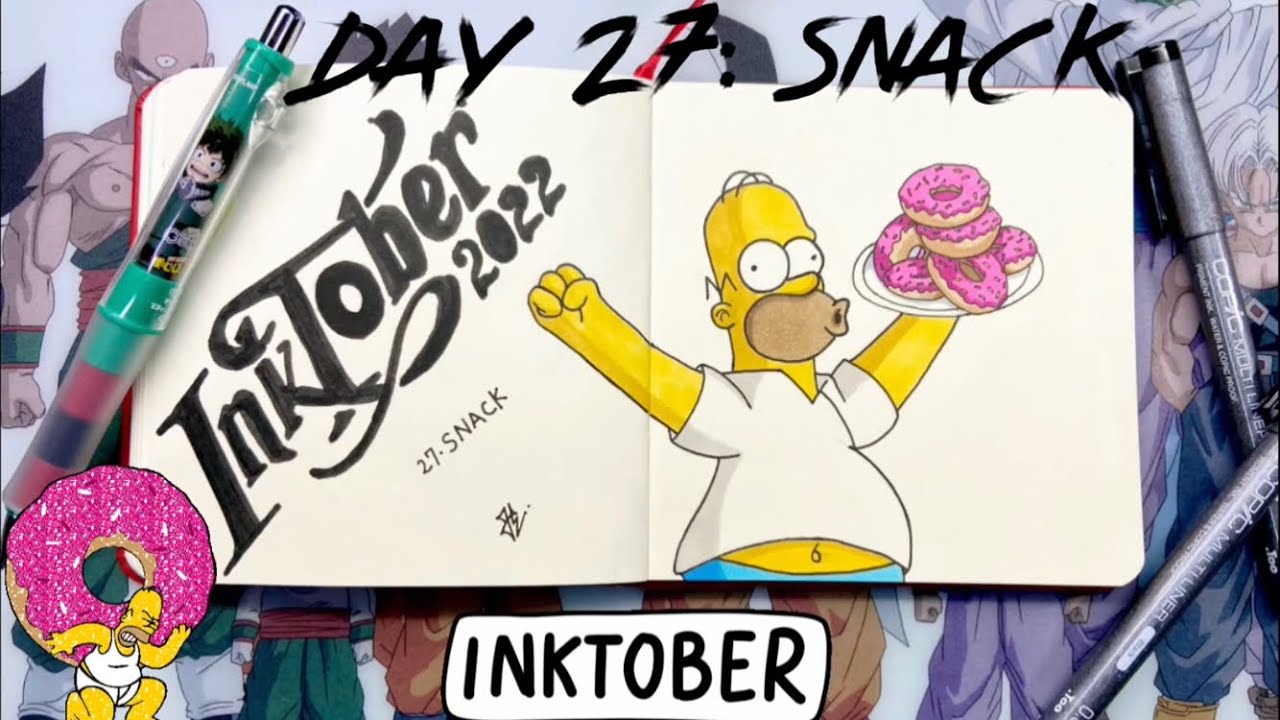 INKTOBER 2022 || MY FIRST TIME DAY 27 SNACK || #Jrc #inktober - YouTube