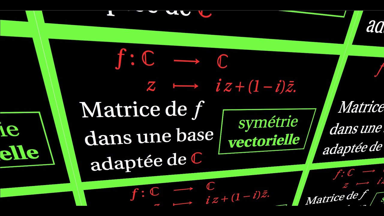 Matrice dans une base adaptée d'une transformation du plan complexe ...