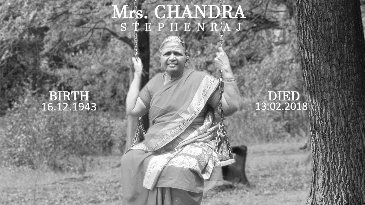 Mrs. Chandra Stephenraj funeral - YouTube