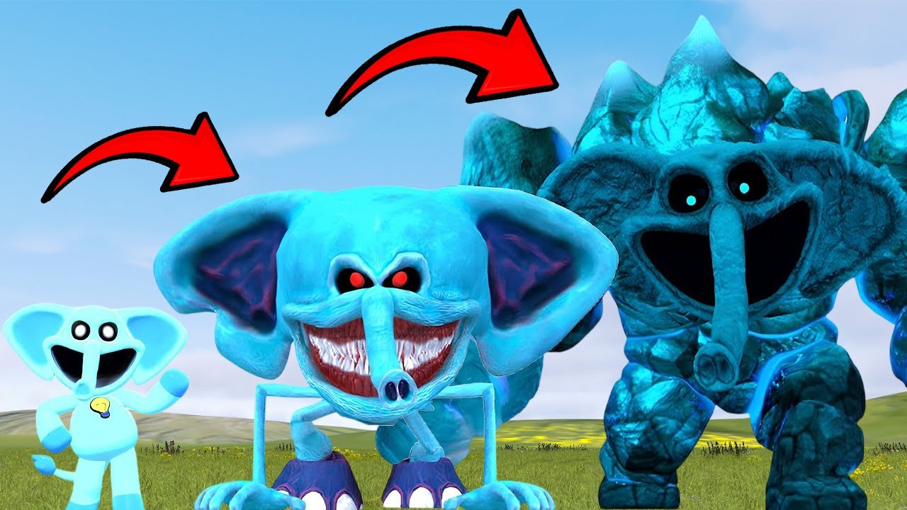 EVOLUTION OF NEW BUBBA ELEPHANT SMILING CRITTERS POPPY PLAYTIME CHAPTER ...