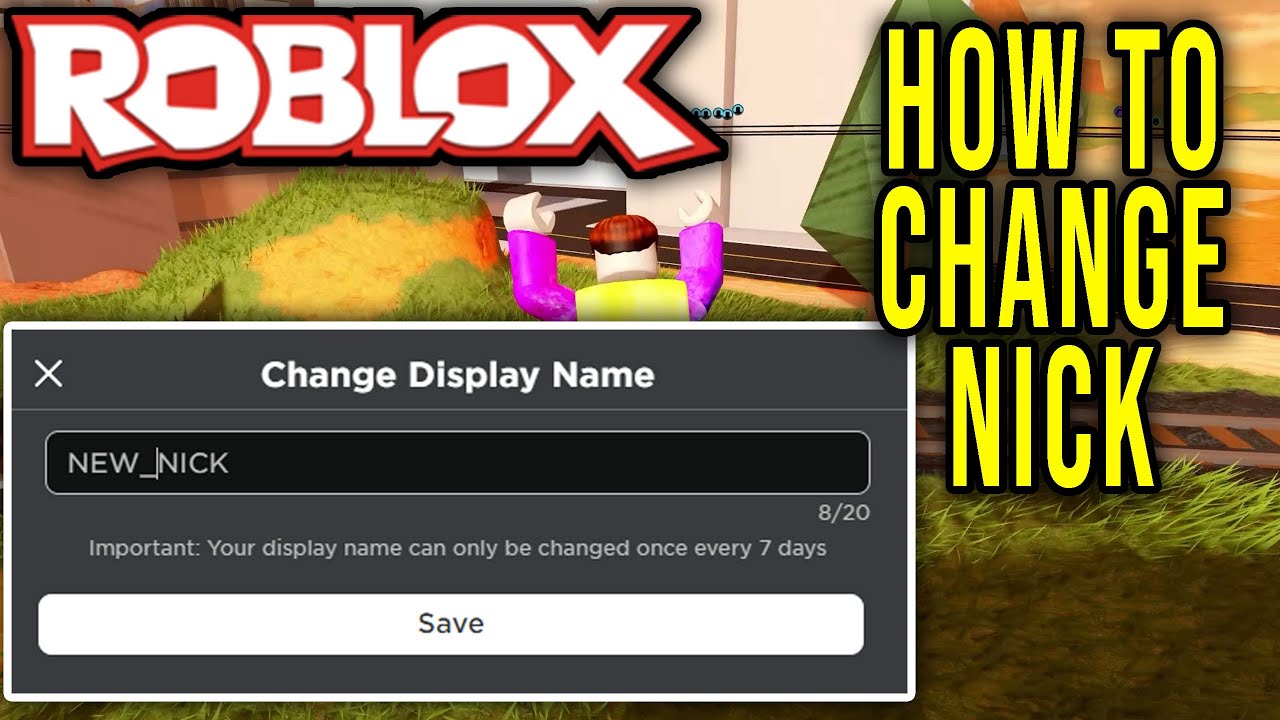 HOW TO CHANGE YOUR NICKNAME IN ROBLOX - YouTube