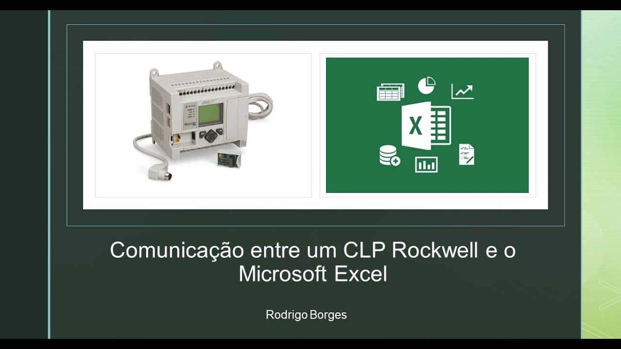 Comunicação entre um CLP Rockwell e o Microsoft Excel - YouTube