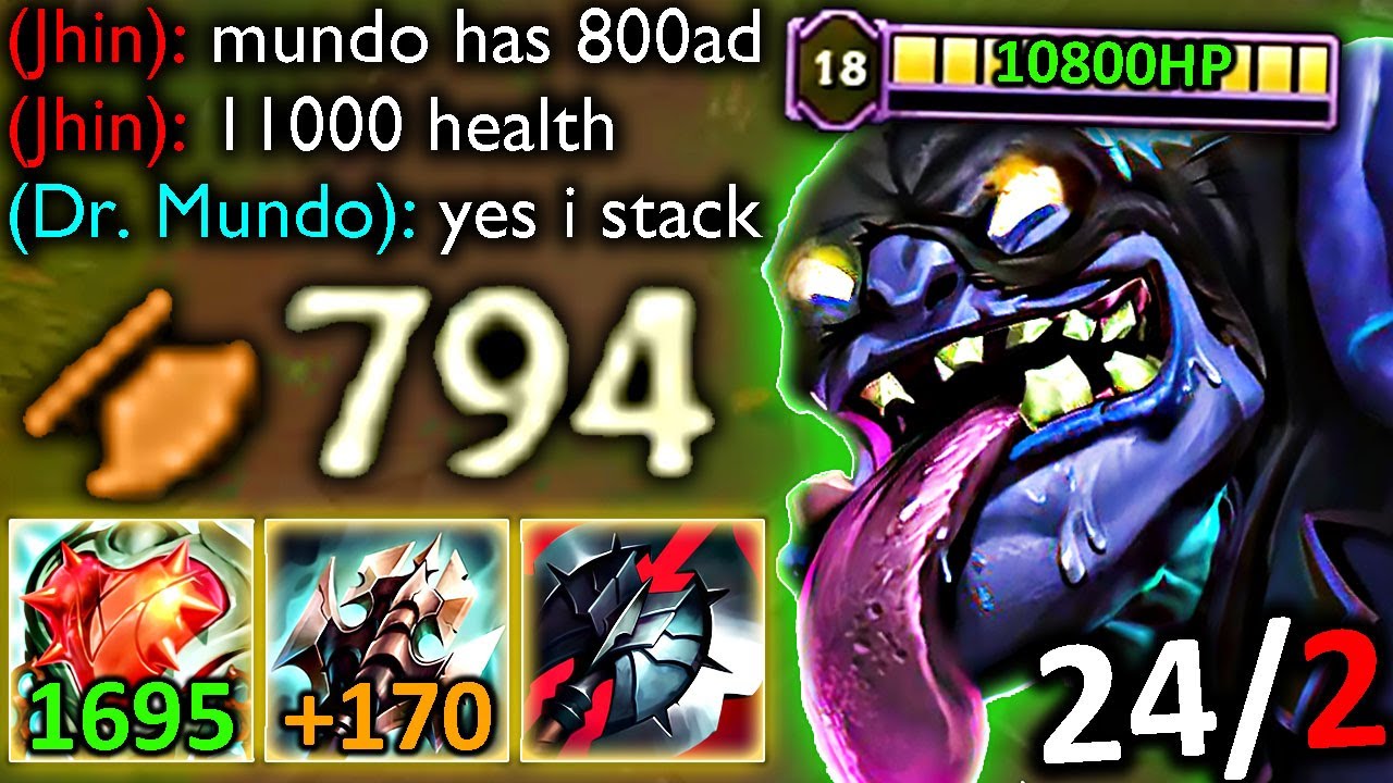 STRONGEST DR. MUNDO BUILD (800 AD, 11 000 HP) - YouTube
